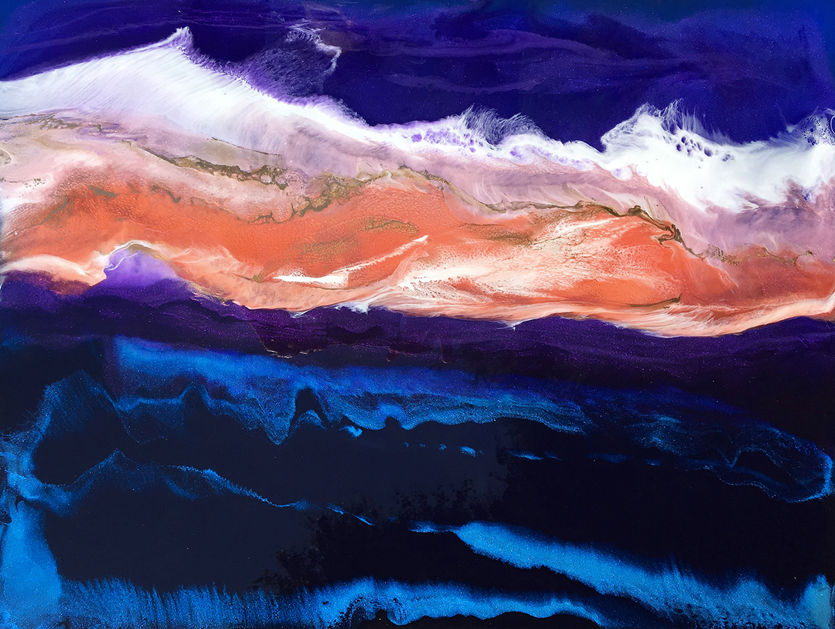 Jennifer Moné Hill Artist - Coral Sunset